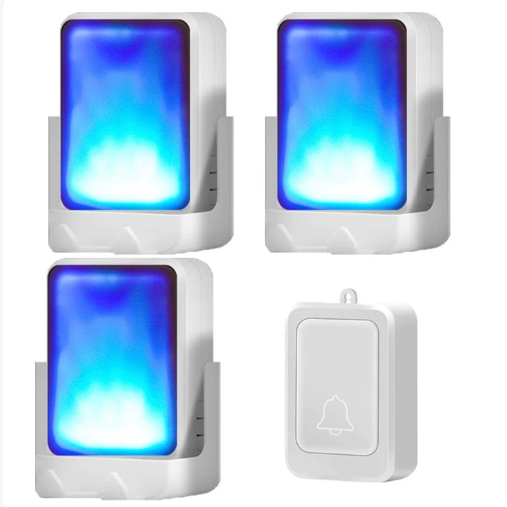 Wireless Flashing Doorbell for Deaf & Hard of Hearing | 7-Color Visual ...