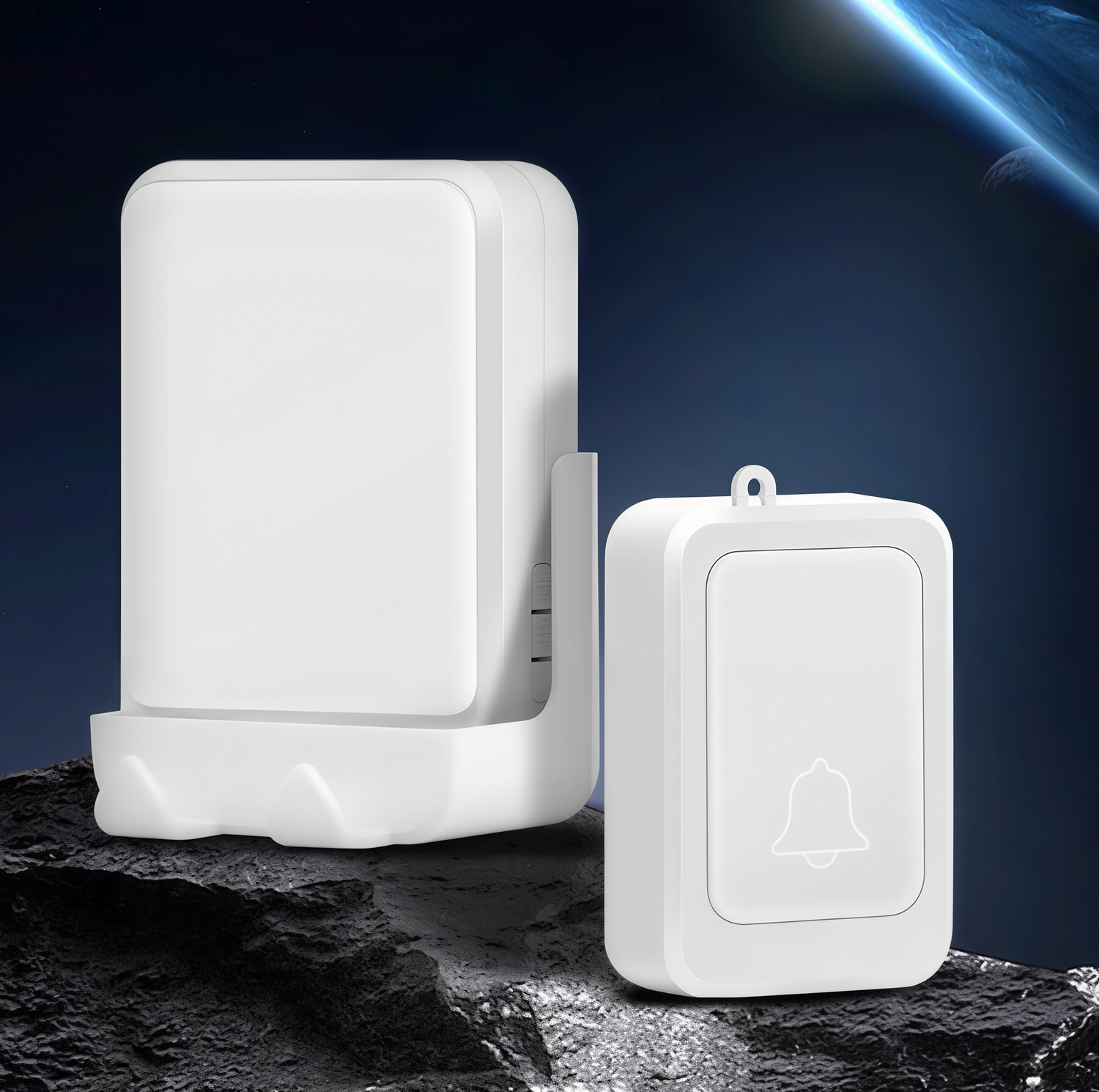 Wireless Flashing Doorbell for Deaf & Hard of Hearing | 7-Color Visual ...