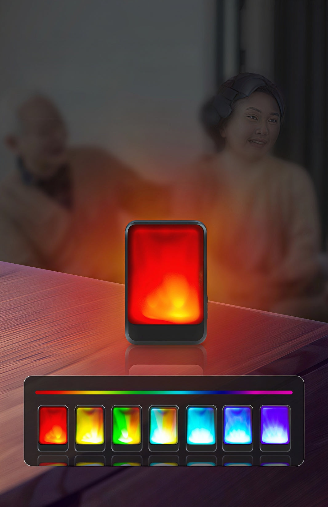 Wireless Flashing Doorbell for Deaf & Hard of Hearing | 7-Color Visual ...