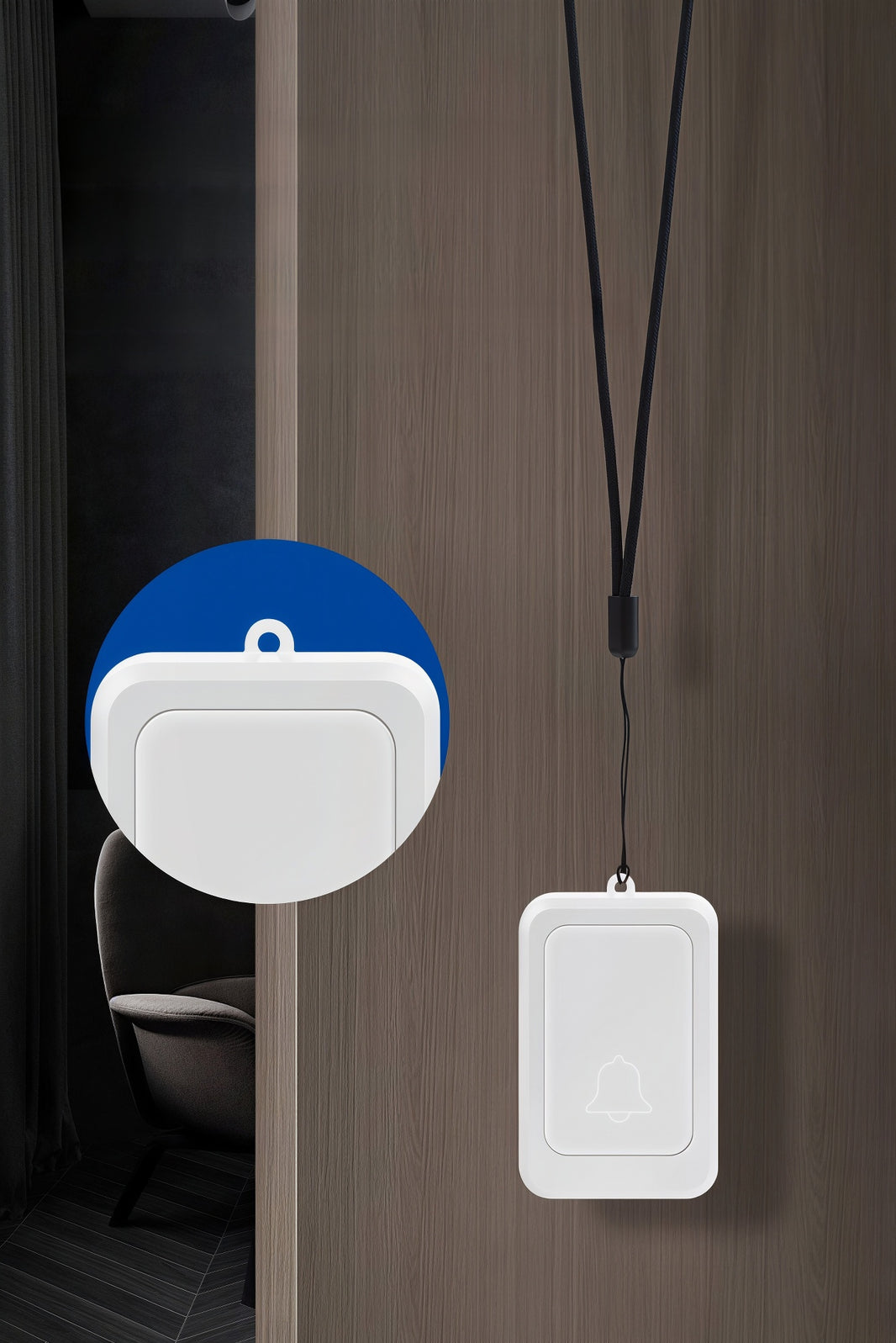Wireless Flashing Doorbell for Deaf & Hard of Hearing | 7-Color Visual ...